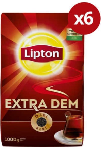 Lipton Extra Dem Dökme Çay 6 × 1000 gr Lipton Extra Dem Dökme Çay 6 × 1000 gr