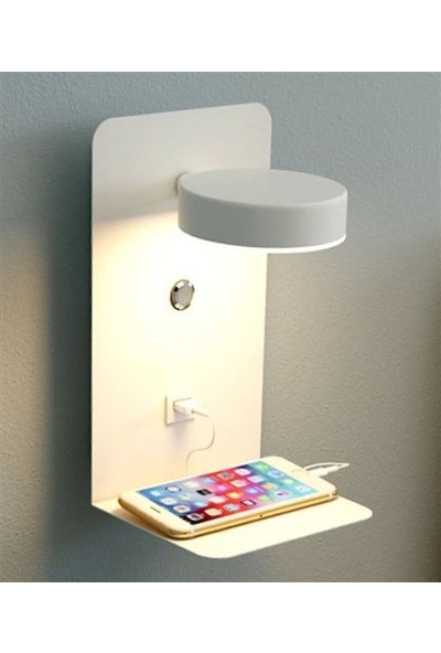 Deco Bulvar 7W Ledli 3000K (Gün Işığı) Telefon Şarj Soketli Duvar Lambası Aplik Deco Bulvar 7W Ledli 3000K (Gün Işığı) Telefon Şarj Soketli Duvar Lambası Aplik