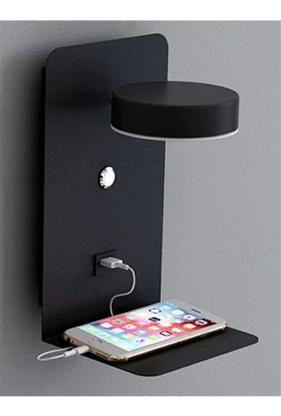 Deco Bulvar 7W Ledli 3000K (Gün Işığı) Telefon Şarj Soketli Duvar Lambası Aplik Deco Bulvar 7W Ledli 3000K (Gün Işığı) Telefon Şarj Soketli Duvar Lambası Aplik