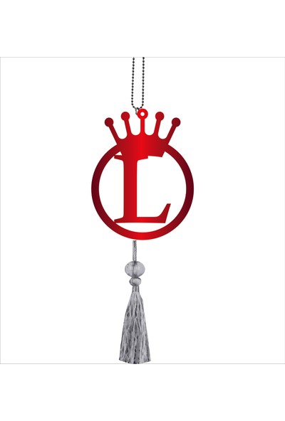 Ömr Dizayn Hediye Çift Taraflı Ayna L Yazılı Parlak Kırmızı Ayna Pleksi Araba Dikiz Aynası Süsü