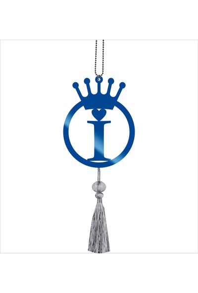 Ömr Dizayn Hediye Çift Taraflı Ayna I Yazılı Parlak Mavi Ayna Pleksi Araba Dikiz Aynası Süsü