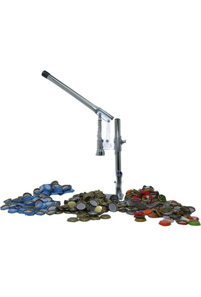 Yeni11 Gazoz Kapağı Kapatma Makinesi Ve 100 adet Gazoz Kapağı