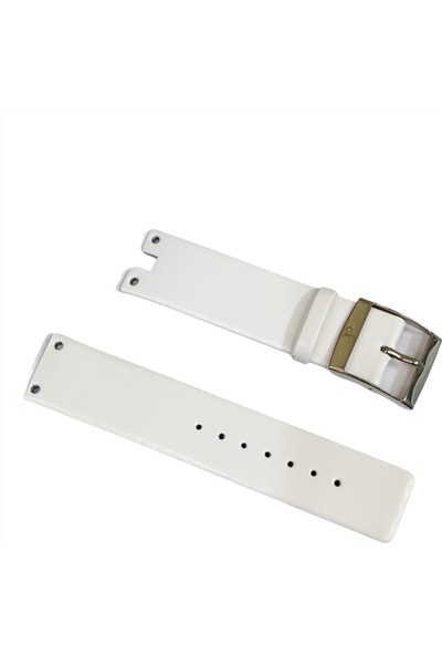 Calvin Klein Deri Saat Kordonu Beyaz Renk