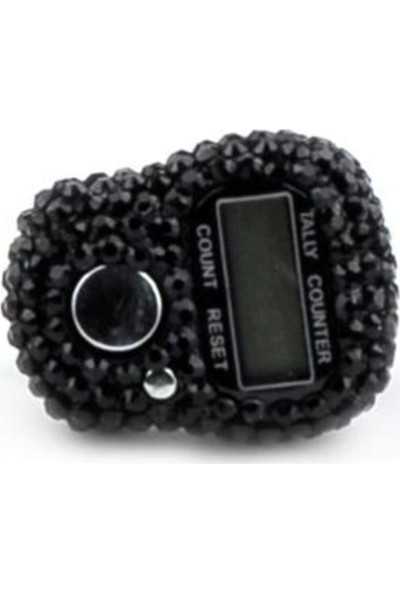 Sin@rasta Taşlı Zikirmatik Dijital Yüzük-Siyah