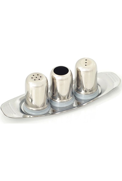 Tezel Lüx Gondol Tuzluk Takımı Paslanmaz Çelik Tezel Lüx Gondol Tuzluk Takımı Paslanmaz Çelik