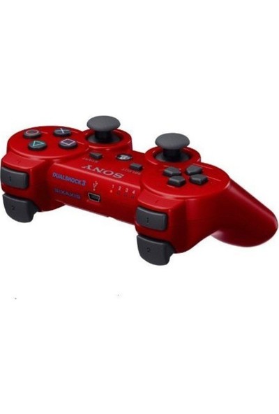 Sony Ps3 Joystick Ps3 Kol Kırmızı Şarj Kablosu Ile Birlikte