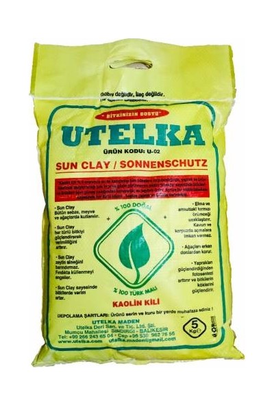 Utelka Kaolin Kili - Dondan ve Soğuktan Korur 10 kg Utelka Kaolin Kili - Dondan ve Soğuktan Korur 10 kg