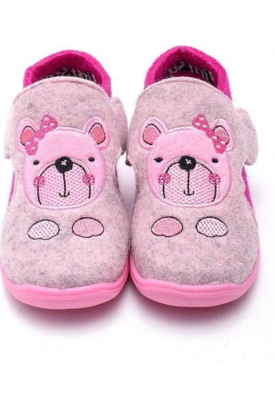 Fi̇rst Step Pembe-Fuşya Ayıcık Nakışlı Keçe Çocuk Panduf F-713 Fi̇rst Step Pembe-Fuşya Ayıcık Nakışlı Keçe Çocuk Panduf F-713