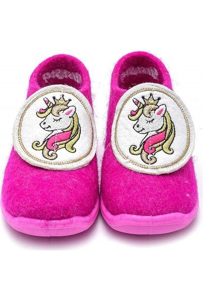 Fi̇rst Step Üç Boyutlu Fuşya Unicorn Nakışlı Keçe Çocuk Panduf F-714 Fi̇rst Step Üç Boyutlu Fuşya Unicorn Nakışlı Keçe Çocuk Panduf F-714
