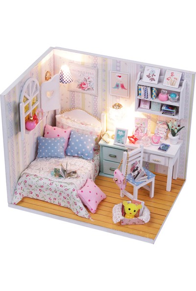Buyfun Minyatür Bebek Evi Mobilya ile Diy Ahşap Dollhouse Buyfun Minyatür Bebek Evi Mobilya ile Diy Ahşap Dollhouse