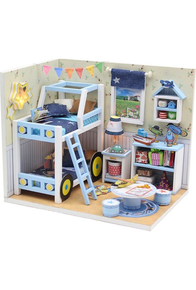 Buyfun Minyatür Bebek Evi Mobilya ile Diy Ahşap Dollhouse Buyfun Minyatür Bebek Evi Mobilya ile Diy Ahşap Dollhouse