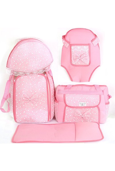 Bebek Odam Dantelli 4'lü Bebek Taşıma Seti - Pembe Bebek Odam Dantelli 4'lü Bebek Taşıma Seti - Pembe
