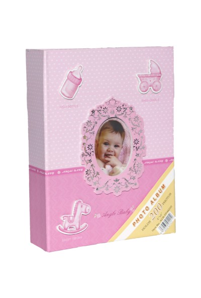 GünTech 10X15 200 Lük Bebek Fotoğraf Albümü Pembe