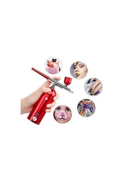 ROX Kendinden Kompresörlü Şarjlı Airbrush Boya Tabancası Rox 0068 ROX Kendinden Kompresörlü Şarjlı Airbrush Boya Tabancası Rox 0068