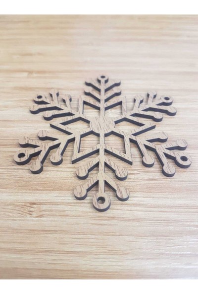 Güzel Art Ceviz Yılbaşı Ahşap Süs Seti