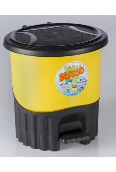 Mario Çöp Pedallı Çöp Kovası 5.5 Litre