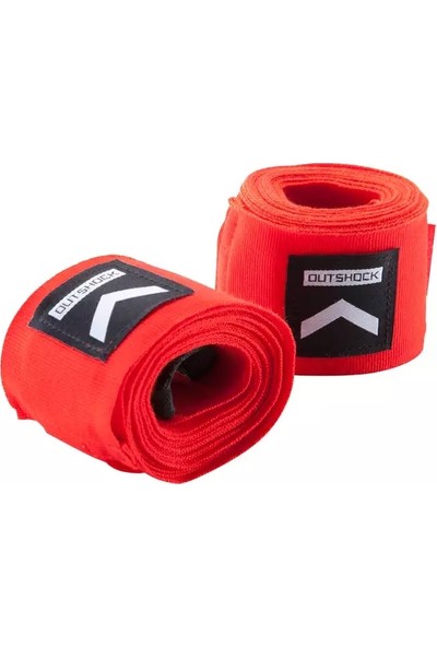 Outshock Kırmızı Boks Bandajı 2.50 cm 98 Inc Outshock 2232430
