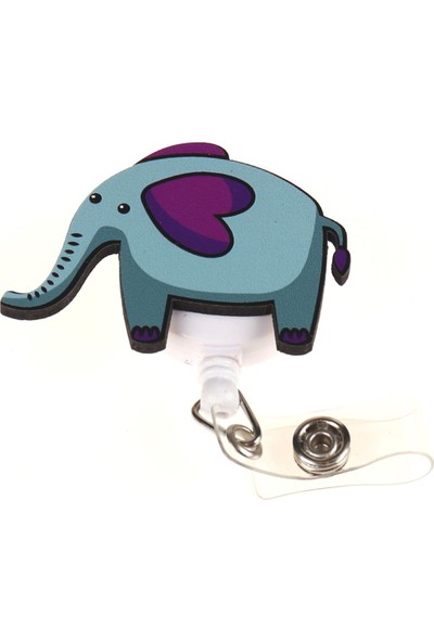 Attach Mavi Fil Ahşap Yoyo Yaka Kartlık