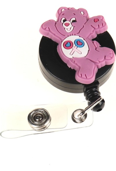 Attach Lila Ayıcık Silikon Yoyo Yaka Kartlık