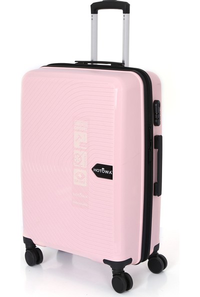Hotowa Gold Pp Valiz 8008 Pembe Büyük Boy