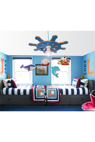 Arya Ahşap Dümen Çocuk Odası Aydınlatma