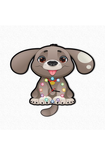 Arya Ahşap Sarkaçlı Köpek Duvar Saati