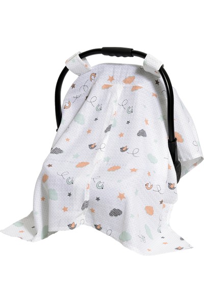 Safemom Müslin Ana Kucağı Örtüsü - Kuşlar