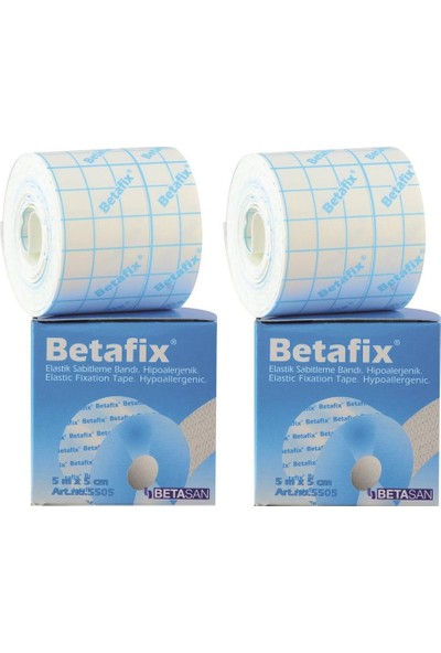 Betafix B5505 Esnek Sabitleme Bandı Fix Flaster 5m x 5cm 2 Adet Betafix B5505 Esnek Sabitleme Bandı Fix Flaster 5m x 5cm 2 Adet