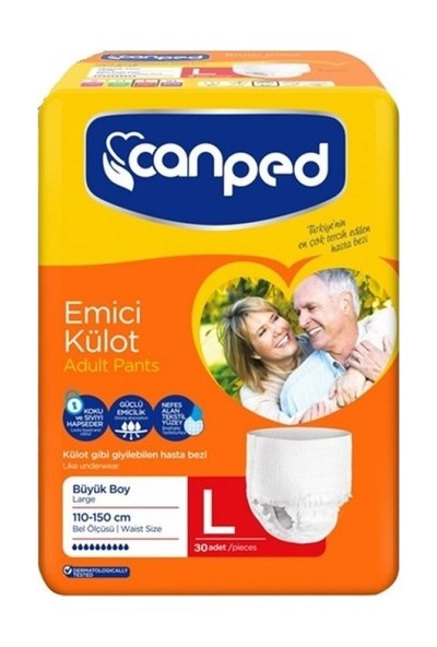 Canped Emici Külot Large 30'lu Canped Emici Külot Large 30'lu