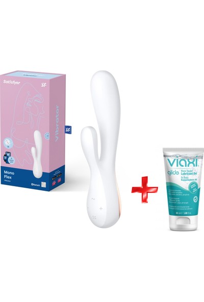 Satisfyer Mono Flex White Telefon Kontrol Rabbit Vibratör +Jel Satisfyer Mono Flex White Telefon Kontrol Rabbit Vibratör +Jel