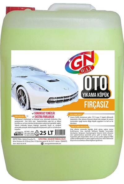 Gnwax Oto Yıkama Köpüğü Fırçasız 20 Lt