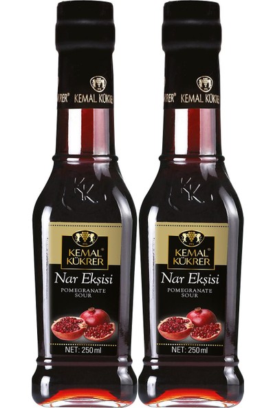 Kemal Kükrer Nar Ekşisi Cam Promo - Pack 2 'li 250+250 ml Kemal Kükrer Nar Ekşisi Cam Promo - Pack 2 'li 250+250 ml