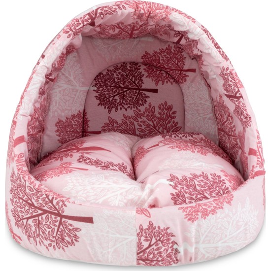 Nerotex Pembe Agaç Desenli Kedi Mağara Ev Yuvası Agaç Desen Fiyatı