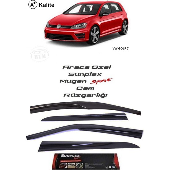 Sunplex Vw Golf 7 Cam Rüzgarlığı Sunplex Marka Mugen 4'lü Fiyatı