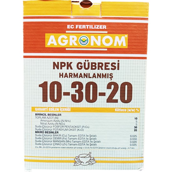Agronorm Npk Gübresi Harmanlanmış 10-30-20 Fiyatı