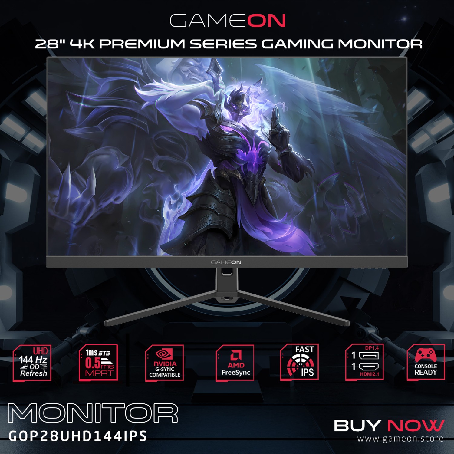 Gameon 28" IPS 4K UHD 144Hz 2.1 HDMI Siyah Oyuncu Monitörü Fiyatı