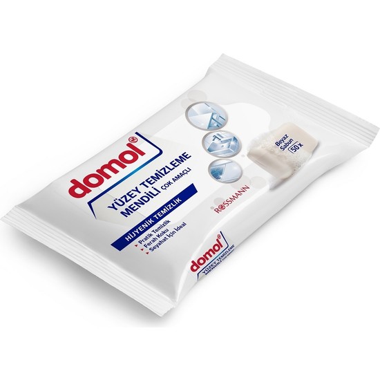 Domol Çok Amaçlı Yüzey Temizleme Mendili 50'li Beyaz Sabun Fiyatı