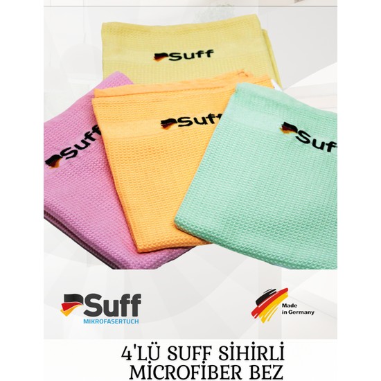 Suff 4 Adet Sihirli Microfiber Genel Temizlik Bezi | Her Fiyatı