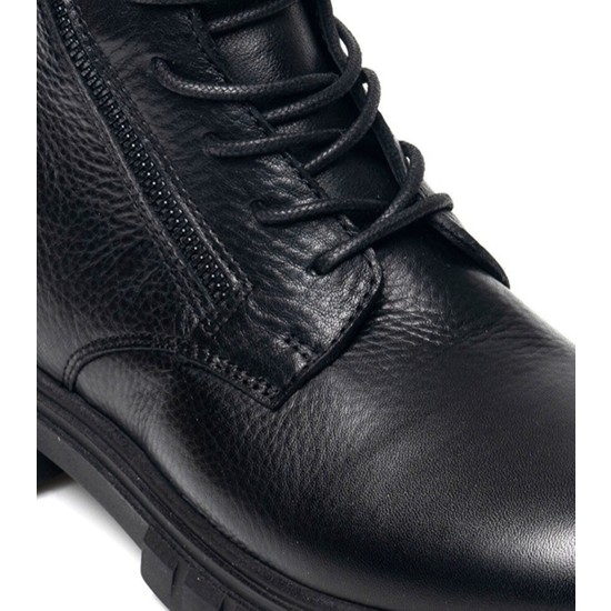 Greyder 32720 Kadın Siyah Deri Military Bot Fiyatı