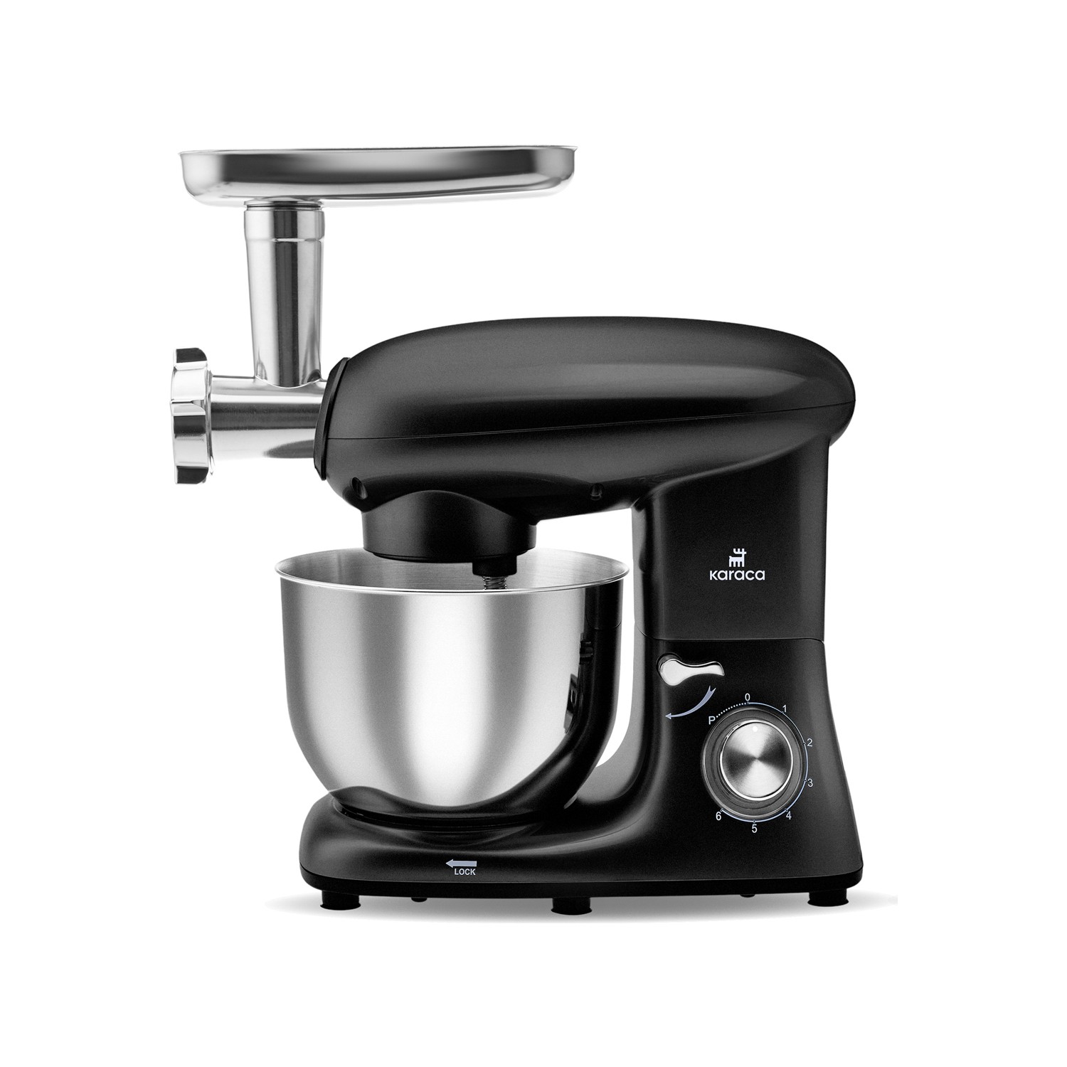 Karaca Multichef Stand Mikser Shiny Black Mutfak Şefi 1900W 5,5 Lt ...