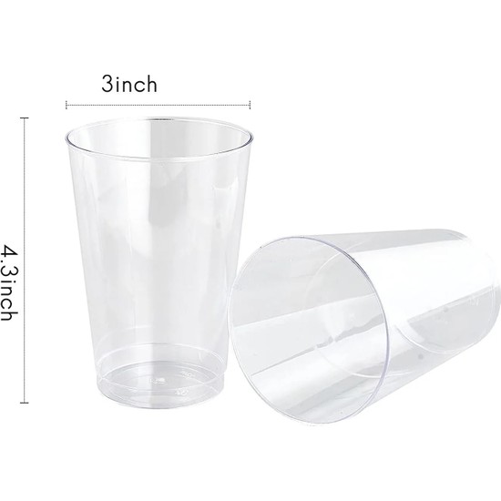 Wangchuang 100 Paket Şeffaf Plastik Bardaklar 12 Oz Fiyatı