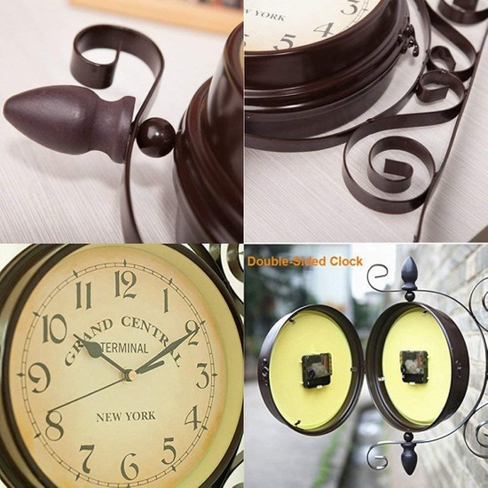 Safety1 Ferforje Antika Görünümlü Kahverengi Yuvarlak Duvar Fiyatı