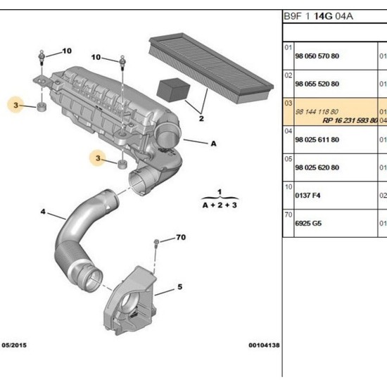 Tral Hava Filtre Takoz Lastik 301 308 Partner Tepee Euro5 Fiyatı