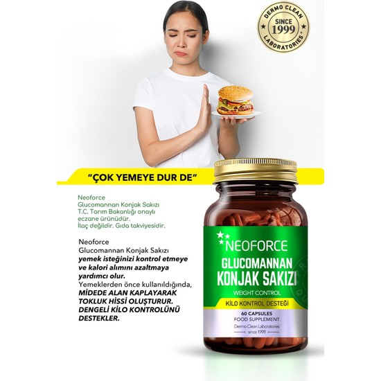 Neoforce Glucomannan Konjak Sakızı 60 Kapsul Fiyatı