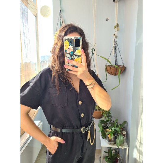 Ece Kahraman Düğme Detaylı Gabardin Tulum Fiyatı