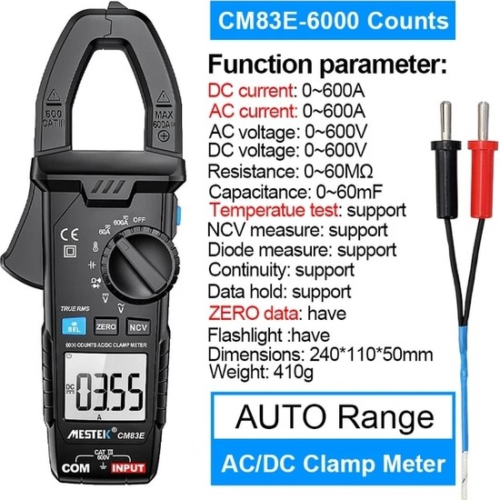 CM83E Mestek Dijital Pens Metre True Rms Pense Ampermetre Dc Fiyatı