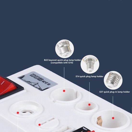 Liyao 5 Port Abd Fişi LED Işık Bazı E27 B22 E14 Lamba Ampul Fiyatı