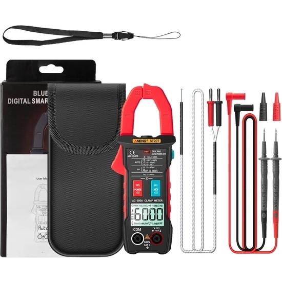 Siyah Pens Metre 6000 Sayım Ac/akım Multimetre True Rms Akım Fiyatı