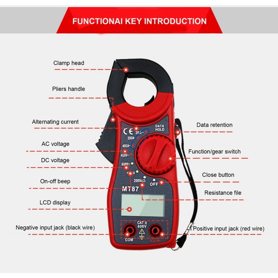 Turuncu MT87 Dijital Multimetre Pens Metre True Rms Amp Fiyatı