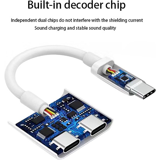 Sagrado In 1 Çift Tip C Kulaklık Adaptörü Usbc Splitter Jack Fiyatı